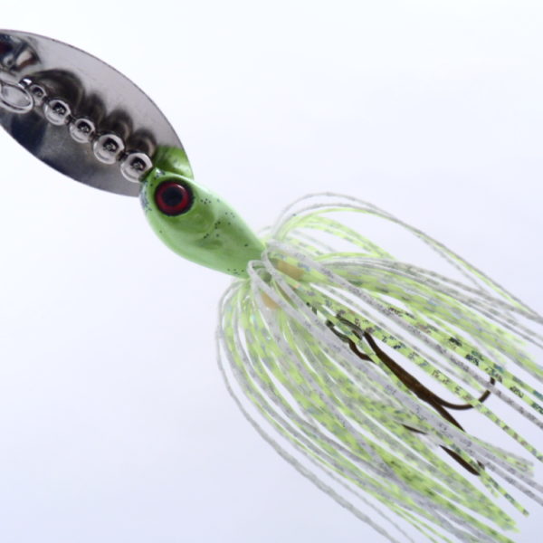 In-line Spinner, Chartreuse White | Megachomp Lure Company