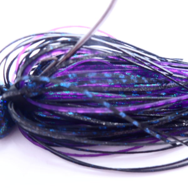 Football Jig 2pk, Black Blue Junebug | Megachomp Lure Company